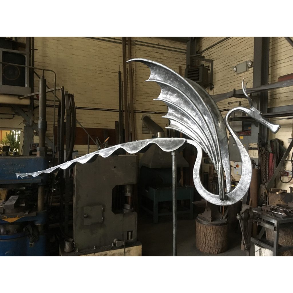 Forged Steel Dragon Wind Vane | Robert Hills Artist Blacksmith